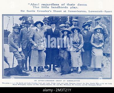 Sir Savile Crossley's Shoot at Somerleyton Hall, Lowestoft Stock Photo ...