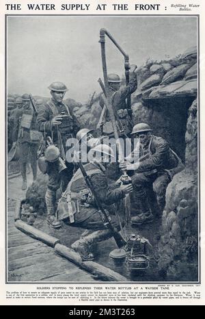 WW1 World War I - Water tanks on vehicles Stock Photo - Alamy