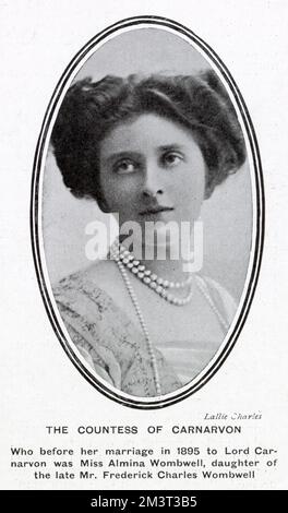 A Portrait of the Countess Carnarvon at Highclere Castle in Berkshire ...