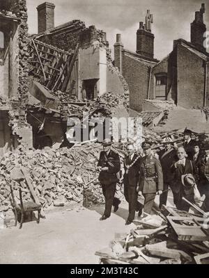 World War Two bombed houses in Broad Lanes, Bilston, Wolverhampton ...