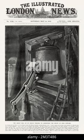 Announcement of the death of Edward VII 1910 Stock Photo - Alamy