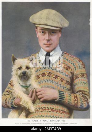 Edward VIII. Portrait of The Prince of Wales, future King Edward VIII ...