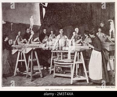 Art school life female model painting and drawing class. Drawing from a ...