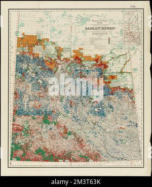 Saskatchewan : map showing disposition of lands. Relief shown by spot ...