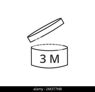 Three months icon vector for graphic design, logo, website, social ...