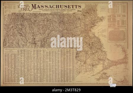 Scarborough's topographic map of Massachusetts : showing railroads ...