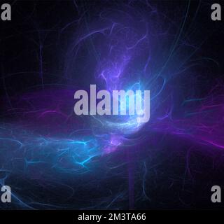 Purple lightning design. Abstract background. Isolated on black ...