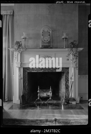 Seaman's House, interior , Interiors, Fireplaces. Samuel Chamberlain ...