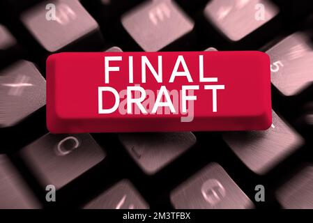 Text caption presenting Final Draft, Word for final version of ...