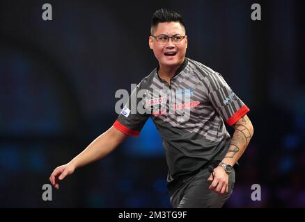 Austria's Rowby-John Rodriguez in action against Philippines's Lourence Ilagan during day two of ...