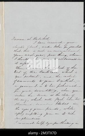 Sophia Hawthorne autograph letter signed to James Thomas Fields ...