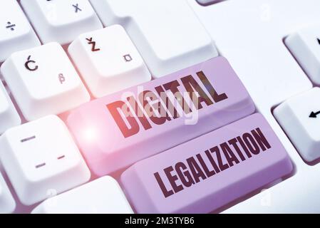 Writing displaying text Digital Legalization. Business concept ...