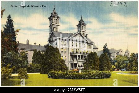 State hospital, Warren, Pa. , Hospitals, Tichnor Brothers Collection ...