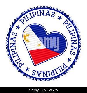 Philippines Heart Flag. Filipino Love Shape Country Nation National ...