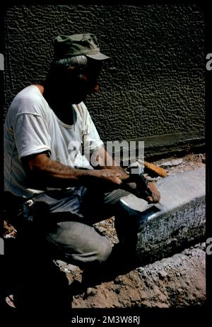 Stoneworker, Athens, Greece , Stone cutting. Edmund L. Mitchell ...