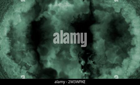 Dark green Halloween frame for content of rich terrific smoke ...