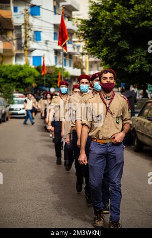 The Homenetmen scouts during Commemoration of April 24 Armenian ...