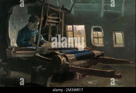 Loom with Weaver, painting in oil on canvas by Vincent van Gogh, 1884 ...