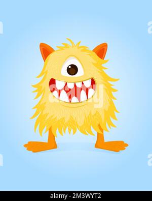 Devil mascot on cartoon yellow autumn leaves Stock Vector Image & Art ...