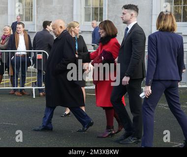 Leo Varadkar 's father Ashok Varadkar and mother Miriam Varadkar leave ...