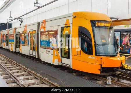 Light rail transportation in Benidorm, Spain Stock Photo - Alamy