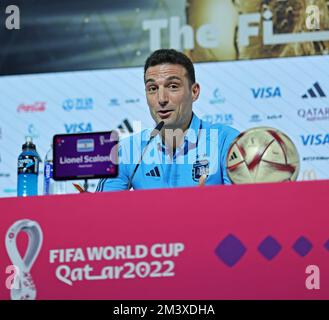 Lionel Scaloni press conference Stock Photo - Alamy