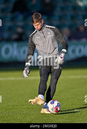 Plymouth Argyle goalkeeper Michael Cooper (1) warming up during the Sky ...