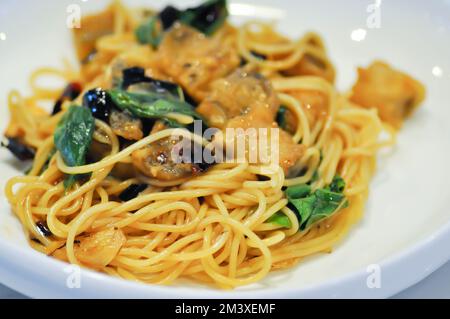 fish pasta or fish spaghetti ,pasta or spicy pasta for serve Stock ...