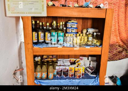 Yaounde, Cameroon. 6th Dec, 2022. Suzanne Ayolo presents cocoa butter ...