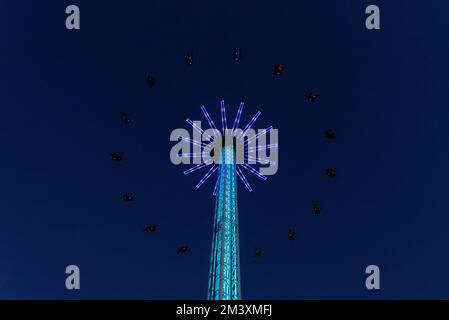 blackpool Star flyer carousel ride Stock Photo - Alamy