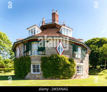 A la ronde. round 16 sided quirky house national trust near exmouth ...