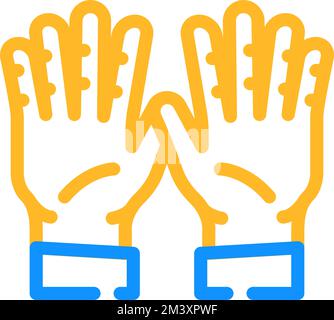 ten number hand gesture color icon vector illustration Stock Vector ...