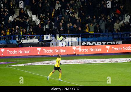 Watford fans celebrates their side's first goal of the game during the ...