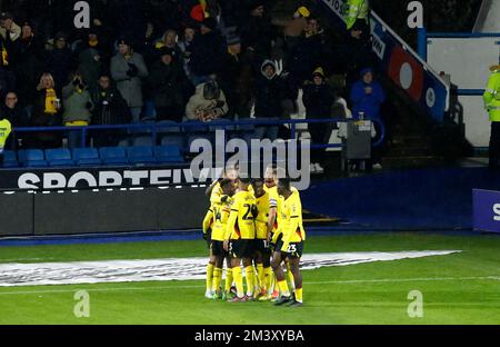 Watford fans celebrates their side's first goal of the game during the ...