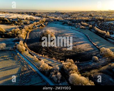 James Hamilton Heritage Park in winter, East Kilbride, Scotland, UK ...
