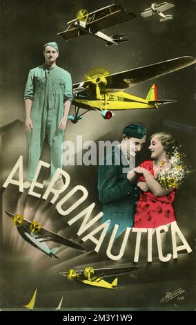 Aeroplani - Cartolina Aeronautica Militare Stock Photo - Alamy