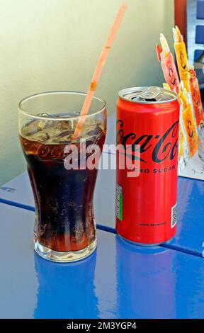 Can of Greek Coca Cola Stock Photo - Alamy