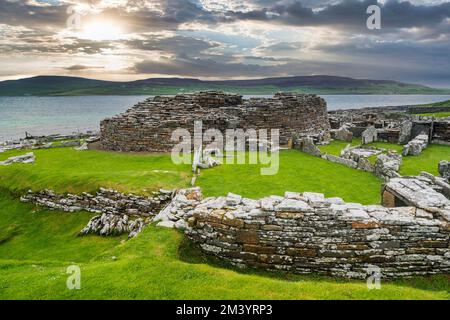 Iron age build Broch of Gurness, Orkney Islands, United Kingdom Stock ...