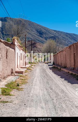 street of the Argentinian village of La Poma in the Andes Stock Photo ...