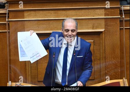 Kyriakos Velopoulos President of 'Hellenic Solution' party, during his ...