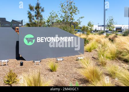 Beyond Meat sign at its headquarters in El Segundo, California, USA ...