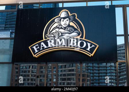 Toronto, Canada – December 10, 2022: View at Farm Boy retail store logo ...