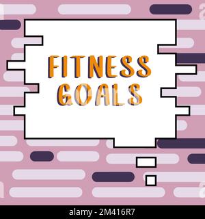 Handwriting text Fitness Goals. Concept meaning Loose fat Build muscle ...