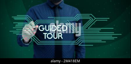 Conceptual display Guided Tour. Word Written on advice or information ...