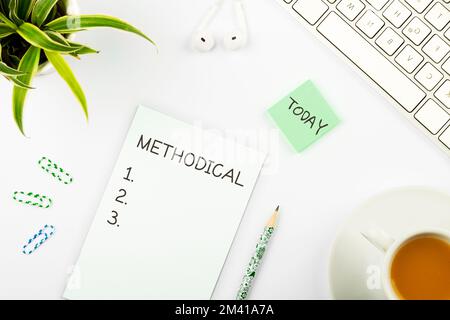 Text caption presenting Methodical, Business idea System of Methods ...
