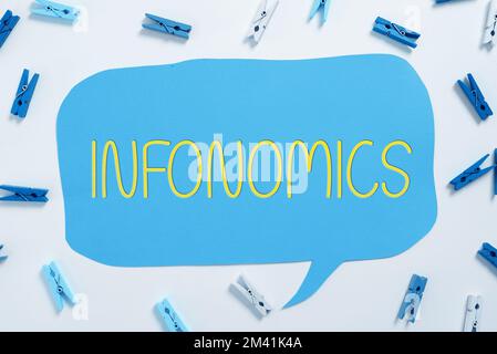 Hand writing sign Infonomics. Internet Concept visual image used to ...