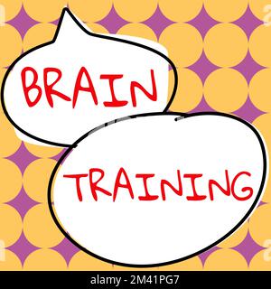 Text sign showing Brain Training. Business approach mental activities ...