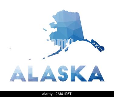 Network map of Alaska. US state digital connections map. Technology ...