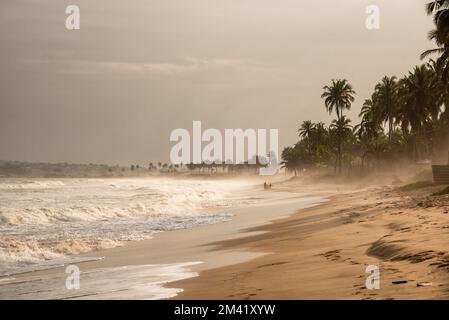 the waves in Kokrobite Stock Photo - Alamy