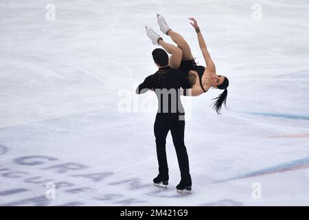Charlene Guignard and Marco Fabbri of Italy perform during the figure ...